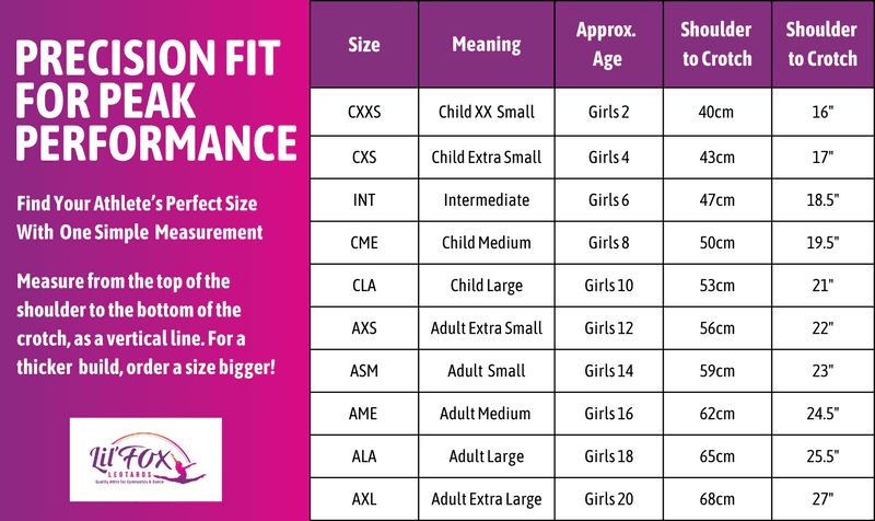 Lil'Fox Leotards for girls gymnastics