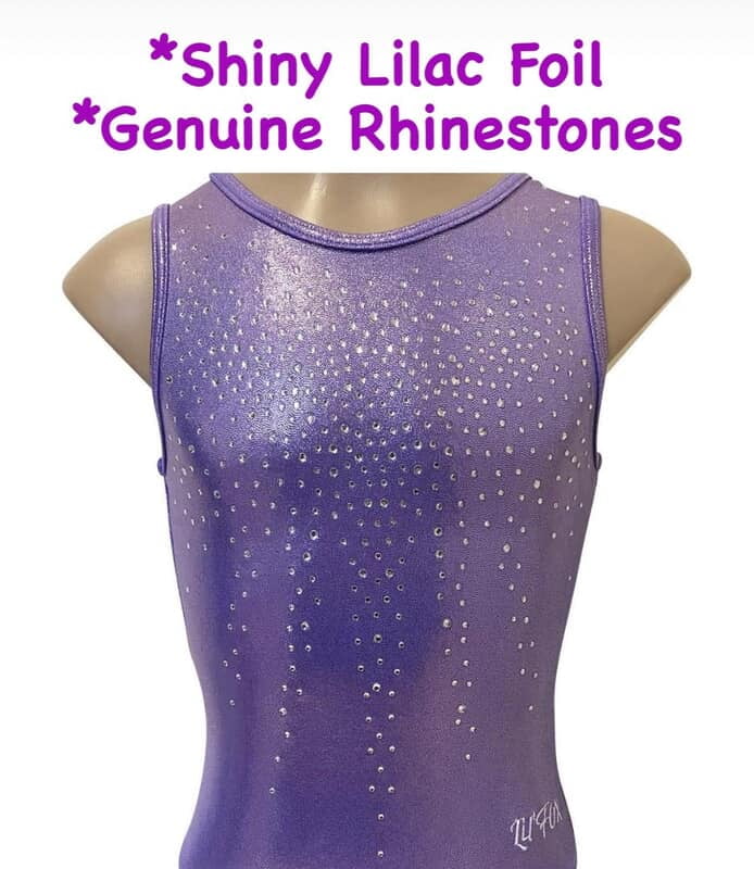 Lilac Shimmer Shiny Foil Mystique Ombre Gymnastics Dance Leotard
