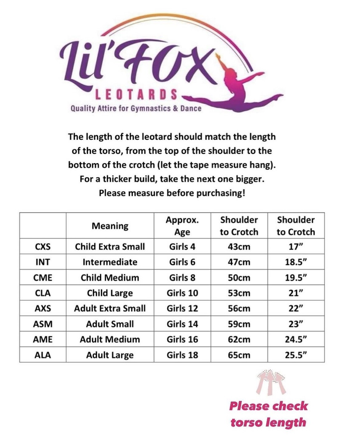 Lil'Fox pre-loved leotard