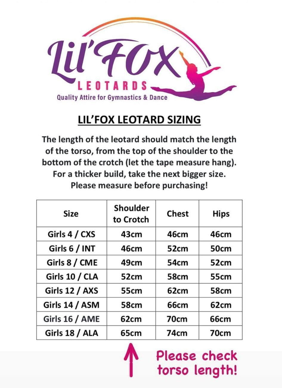 High quality Lil'Fox Leotards for girls gymnastics dance tumbling