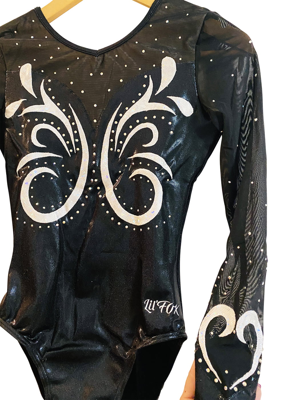 Lil'Fox Leotards High quality long sleeves mystique sheer leotard