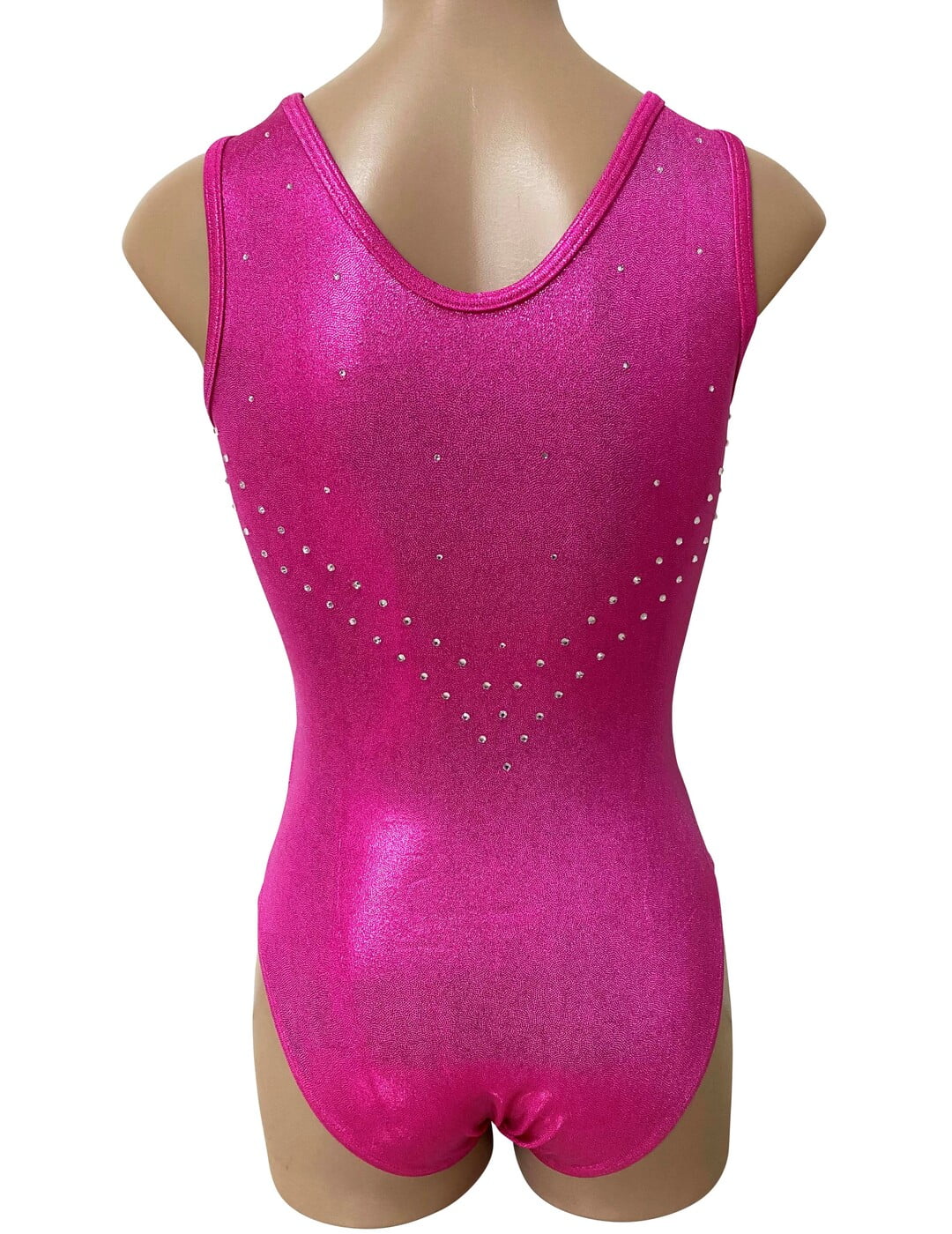 Loly pink glitz Shiny Foil Leotard Crystals Gymnastics Acrobatics Dance ...